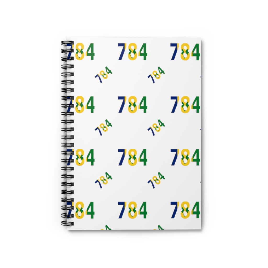 St. Vincent and the Grenadines Area code 784 - Spiral Lined Notebook ...